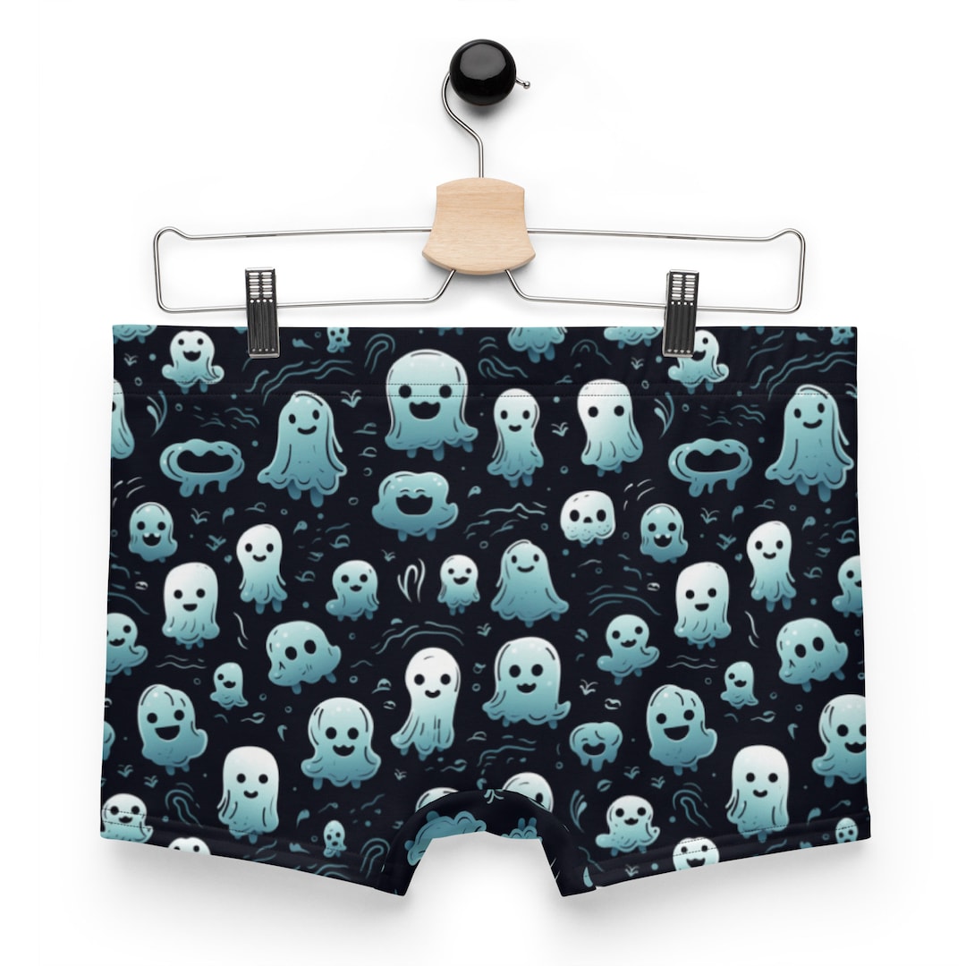 Men's spooktacular Ghostly Cartoon Boxer Brief Haunt - Etsy