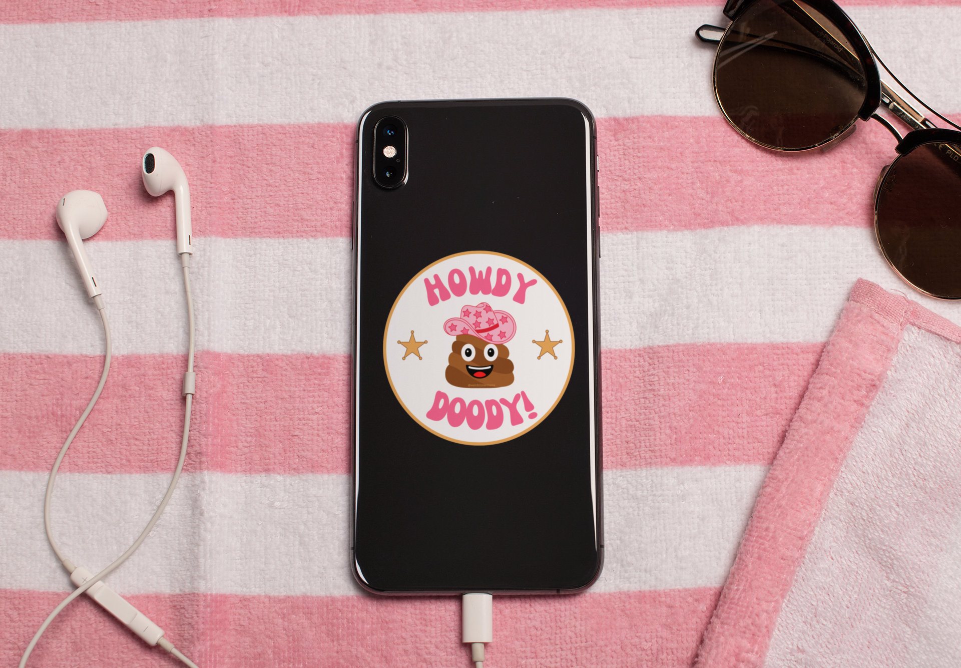 Howdy Doody Cowboy Poop Funny Sticker, Decal, Humor, Funny Gift, Bumper ...