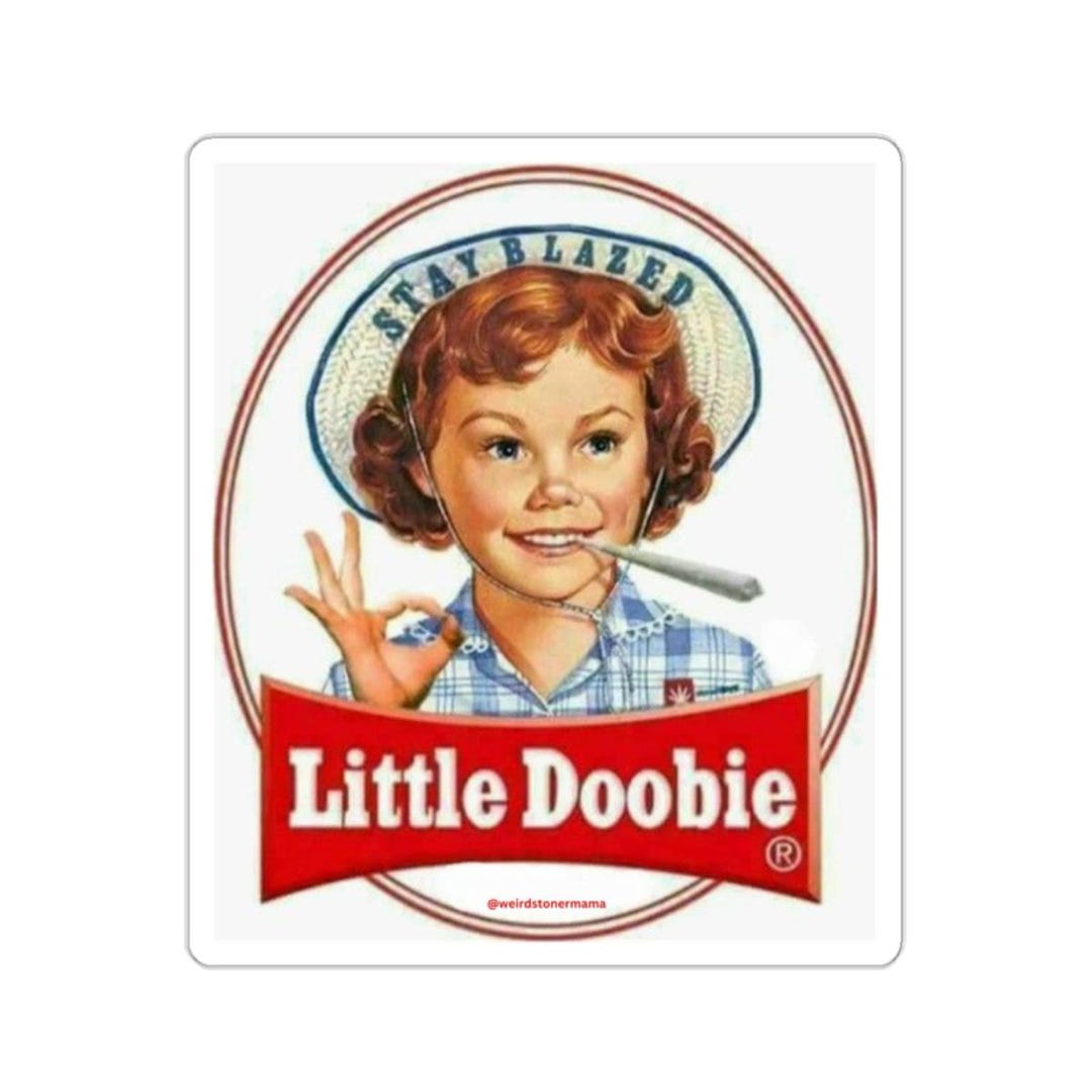 Little Doobie Sticker 420 Friendly Cannabis Stoner Gift Funny Sticker ...