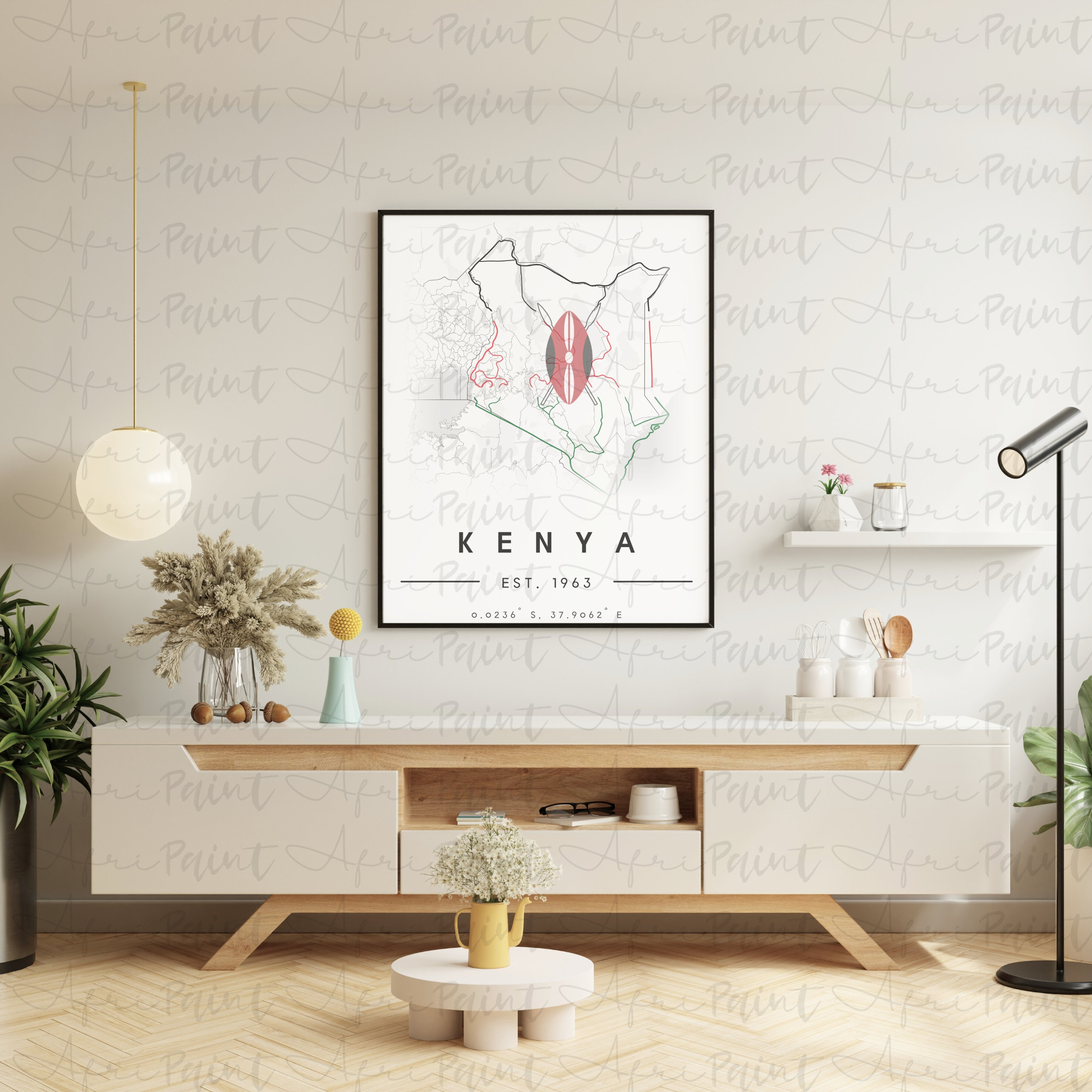KENYA Map Digital Printable Poster East Africa Poster - Etsy