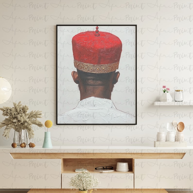 The Red Cap Chief Digital Printable Wall Art Igbo Art Nigerian Wall Art ...