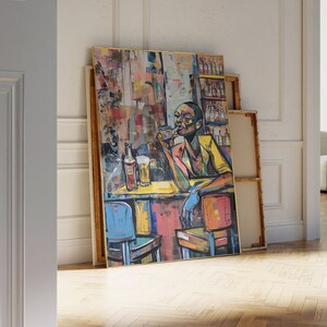The African Barman, African Digital Printable Art, Abstract Afro Wall ...