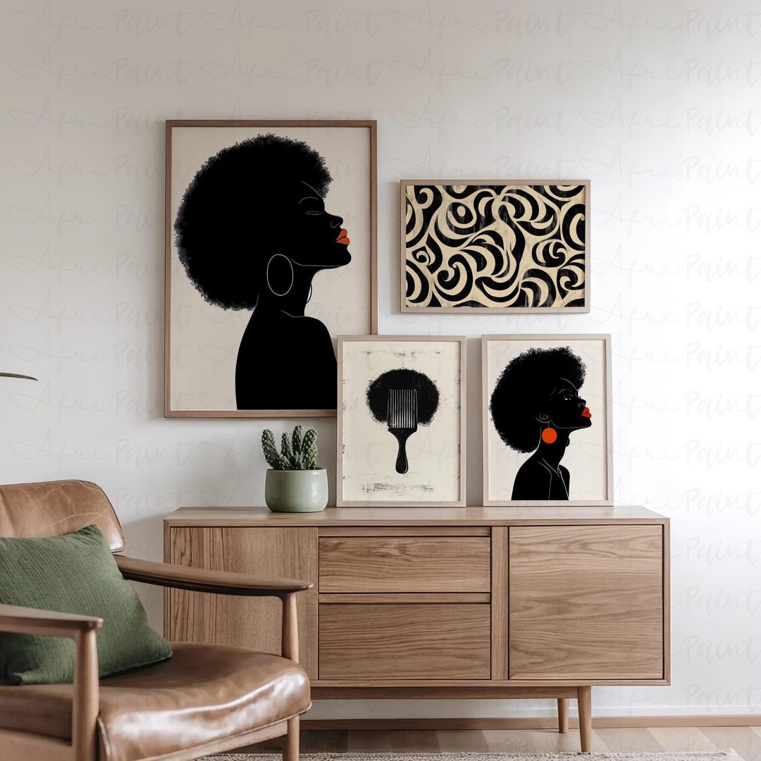 Afro Vibes Collection, Digital Printable Art, African American Gallery ...