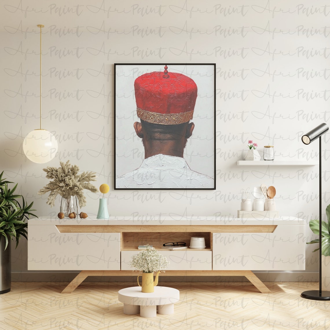 The Red Cap Chief Digital Printable Wall Art Igbo Art Nigerian Wall Art ...