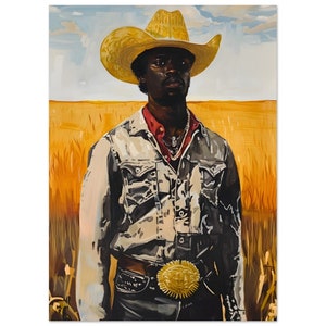 Black Cowboy, Vintage Digital Printable Wall Art, Black Man, Retro ...