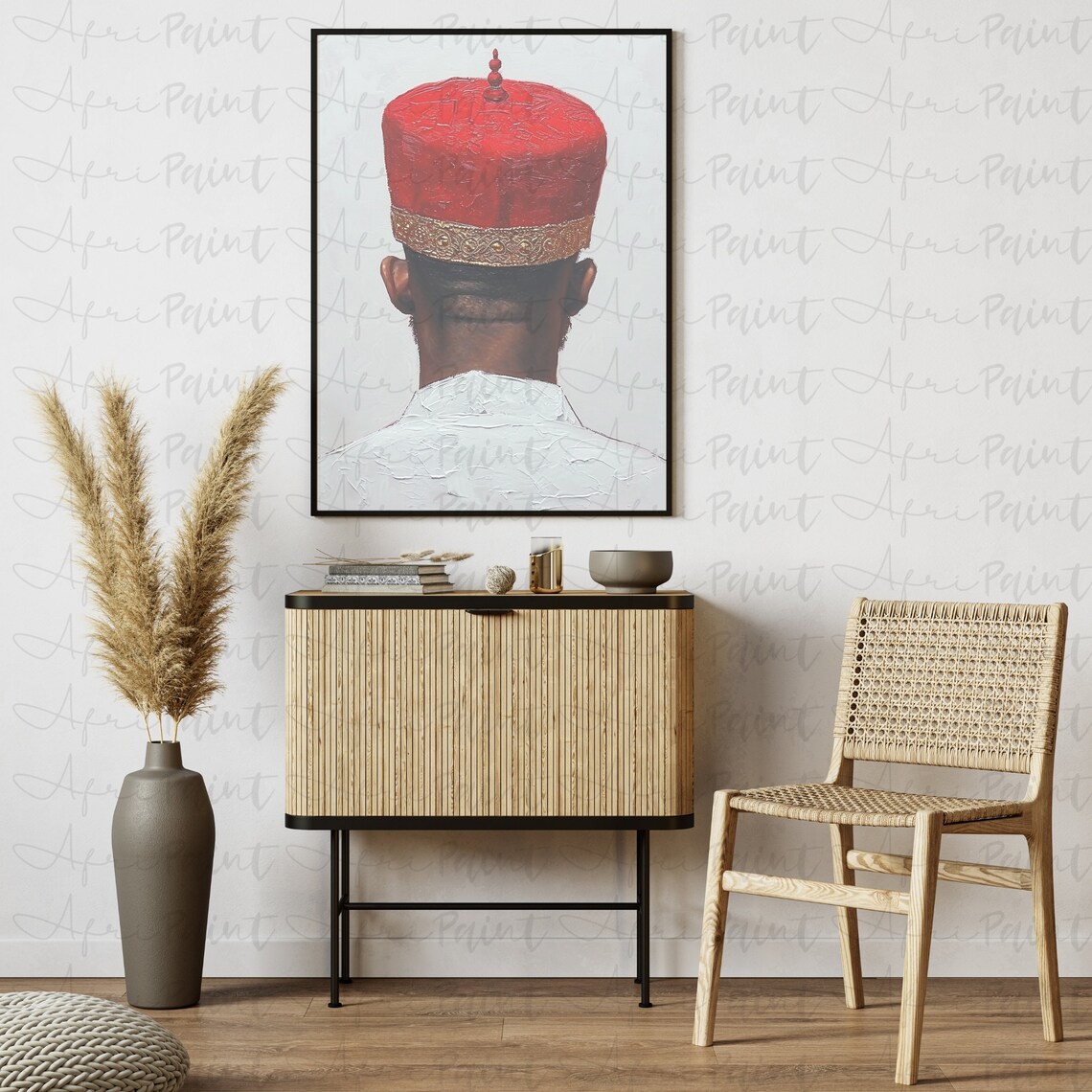 The Red Cap Chief Digital Printable Wall Art Igbo Art Nigerian Wall Art ...