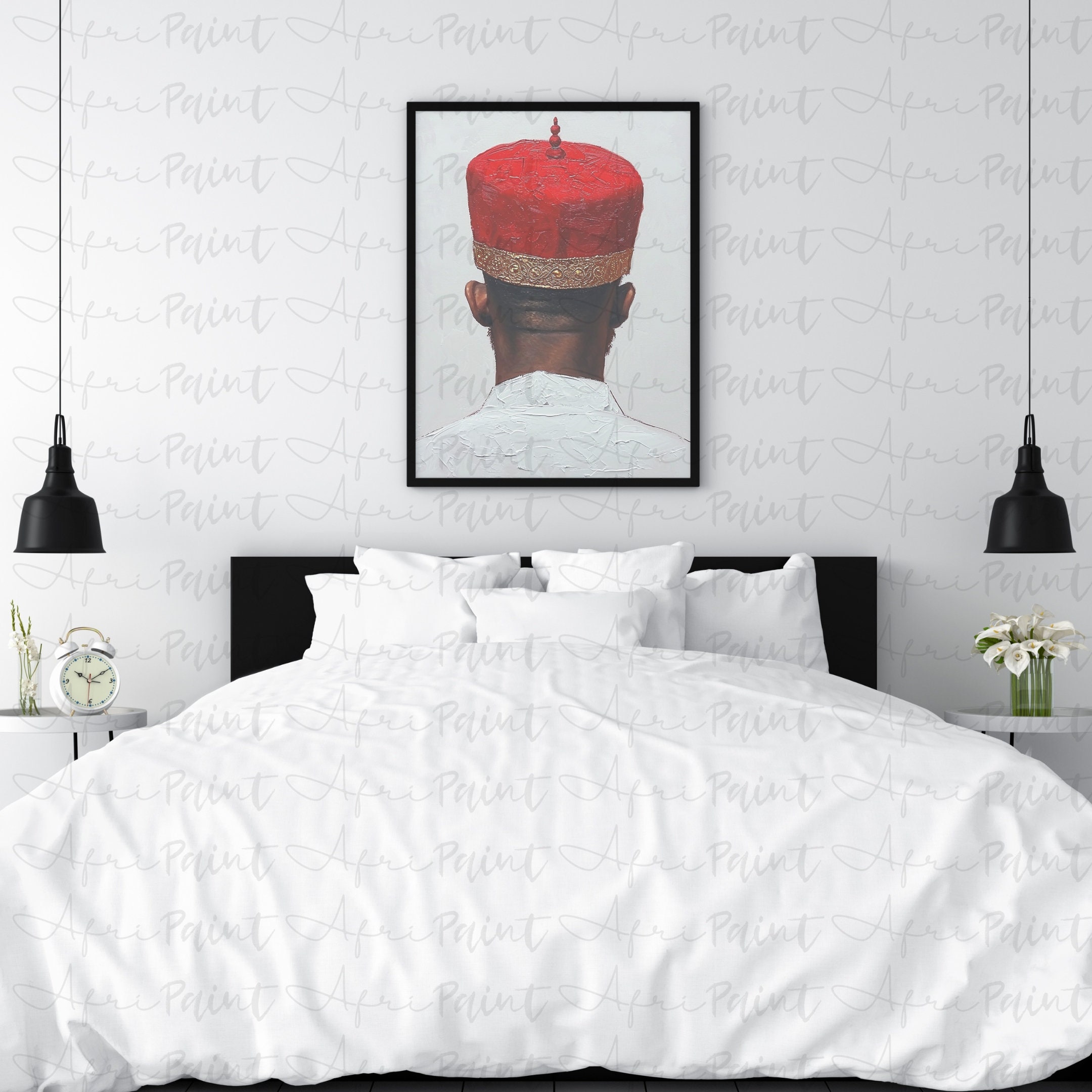 The Red Cap Chief Digital Printable Wall Art Igbo Art Nigerian Wall Art ...