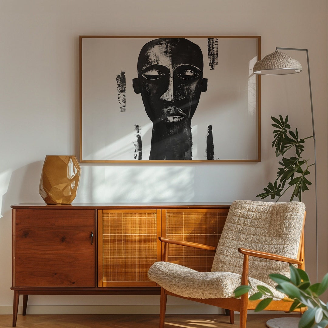 The African Mask Digital Wall Art, African Man, African Painting ...
