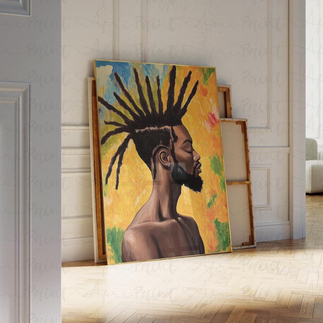 Dreadlocked Dreams Digital Printable Art, African American Unique Wall ...