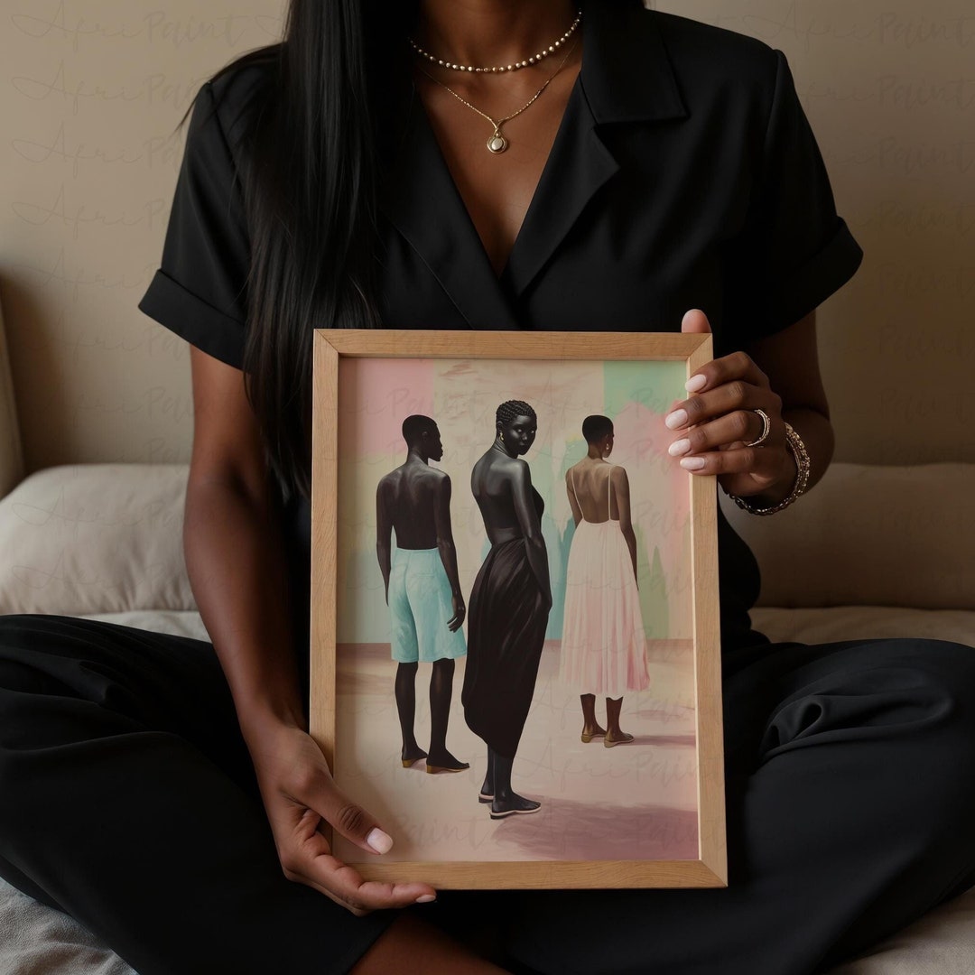 Afro Sheek Afrocentric Poster, African American Art, Afro Surrealism ...