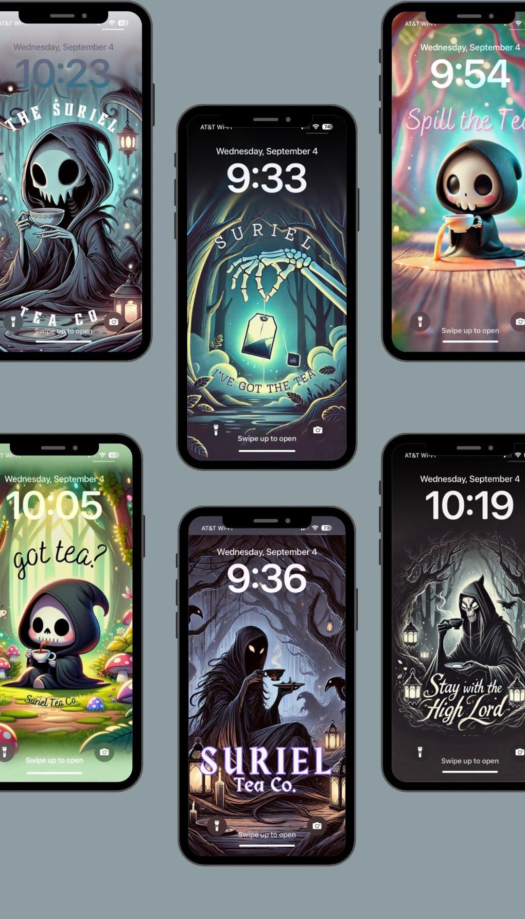 Suriel Tea Company Phone Wallpaper Bundle | ACOTAR Inspired - Etsy