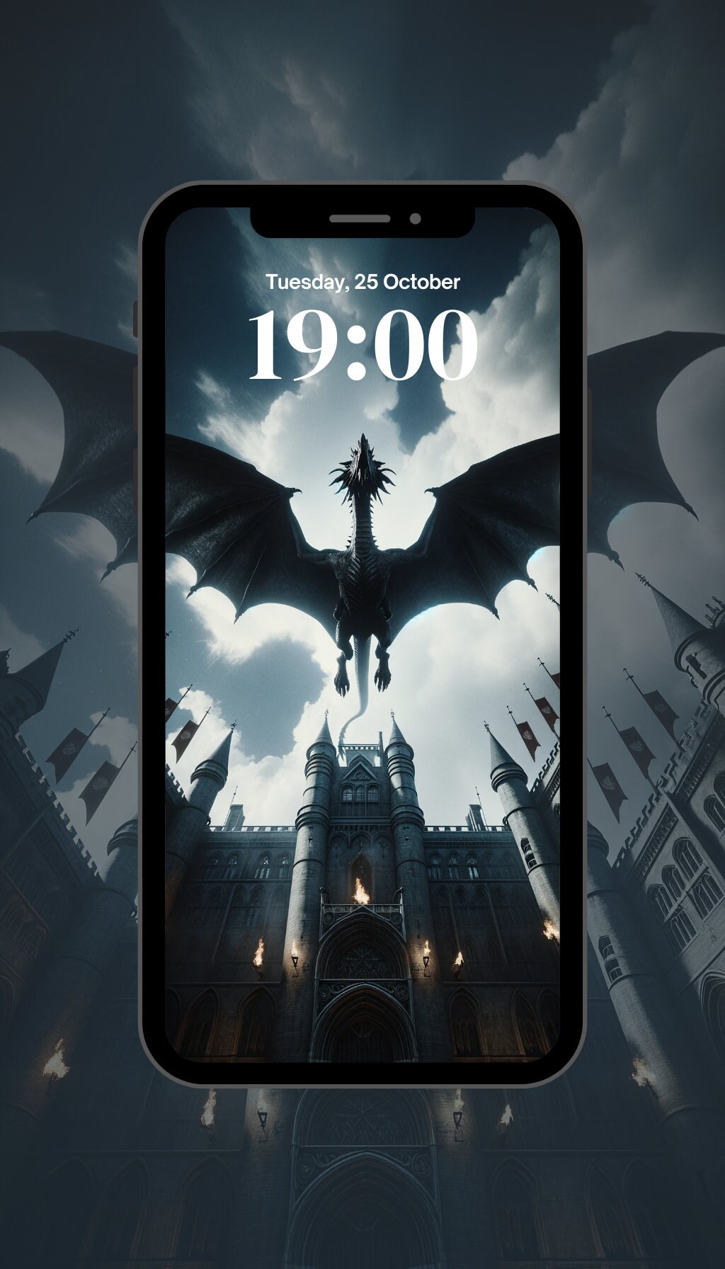 Phone Wallpaper Bundle Fourth Wing Inspired Fantasy iPhone Android - Etsy