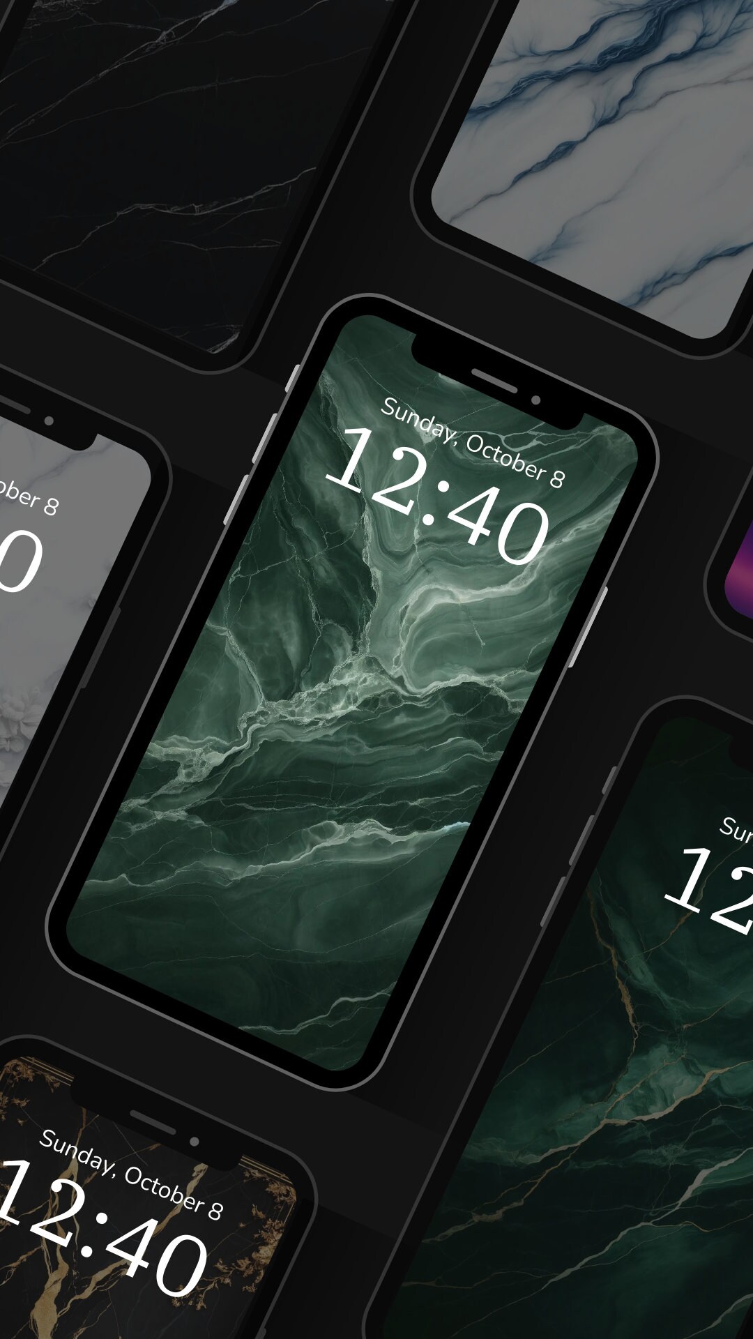 Luxury Marble Textures Phone Wallpaper Bundle (iphone|android) - Etsy