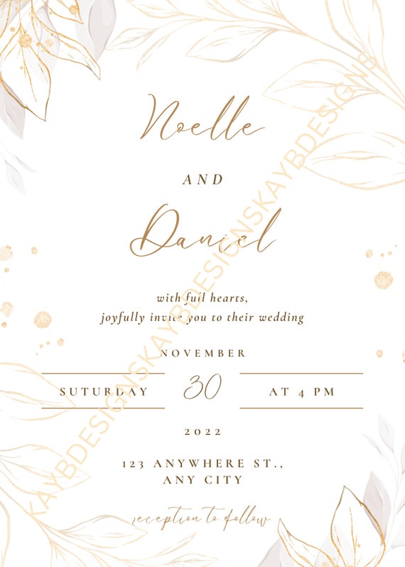 Customizable Wedding Invitation - Etsy