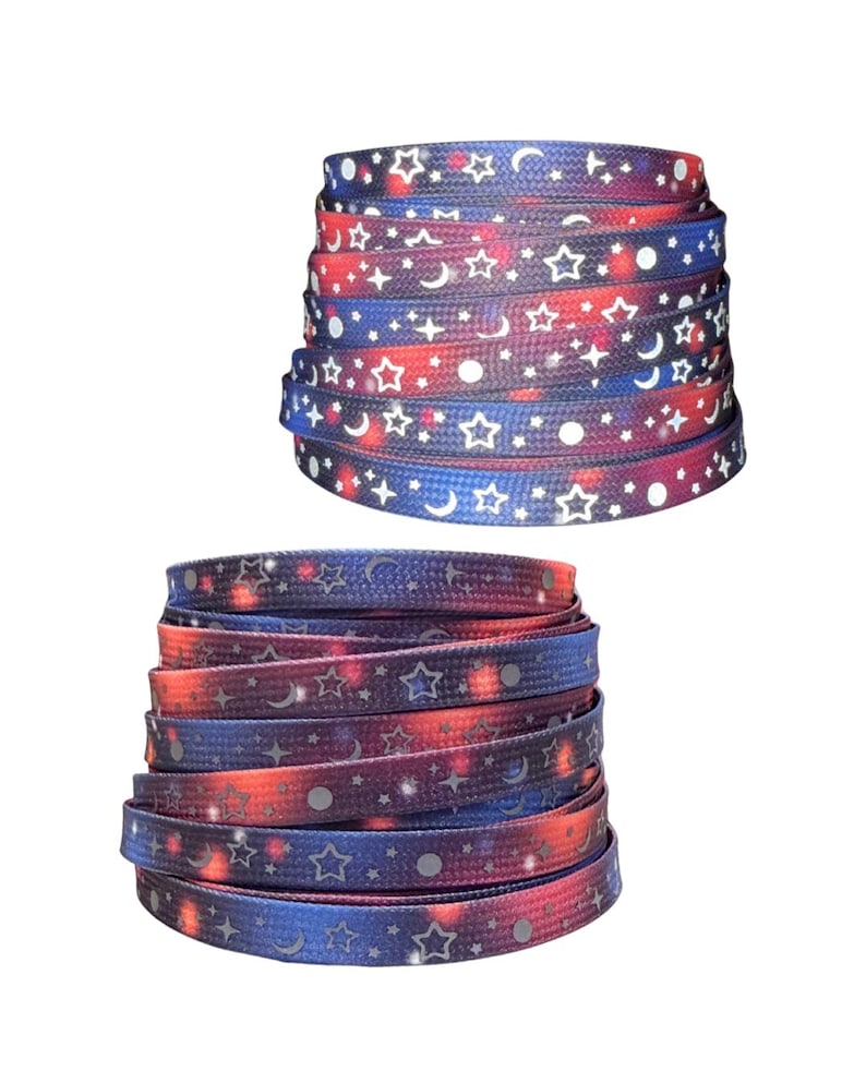 Shoelace: Moon & the Stars (reflective) - Etsy