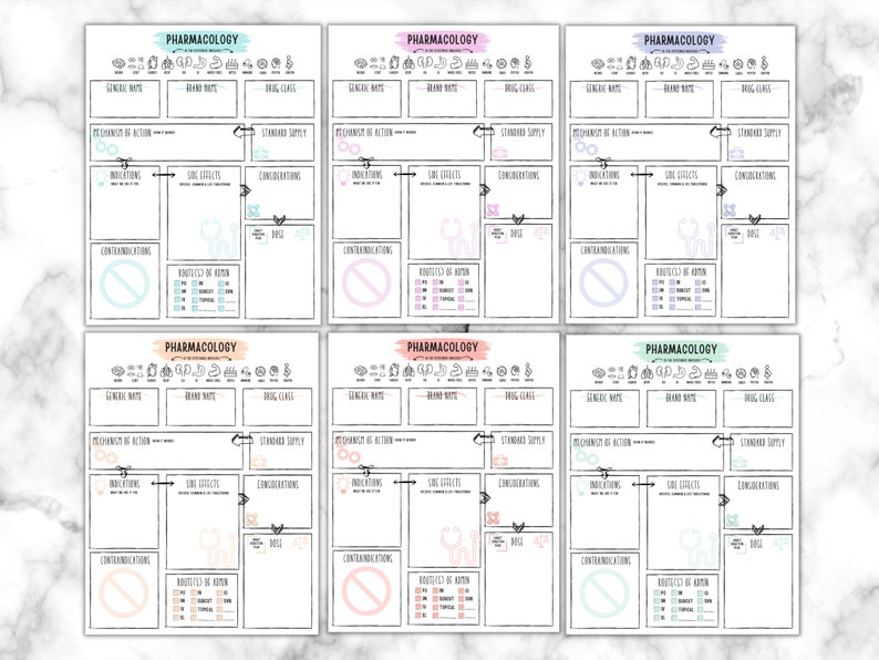 Emt/paramedic Pharmacology Template | Printable Pharmacology Map | EMT ...