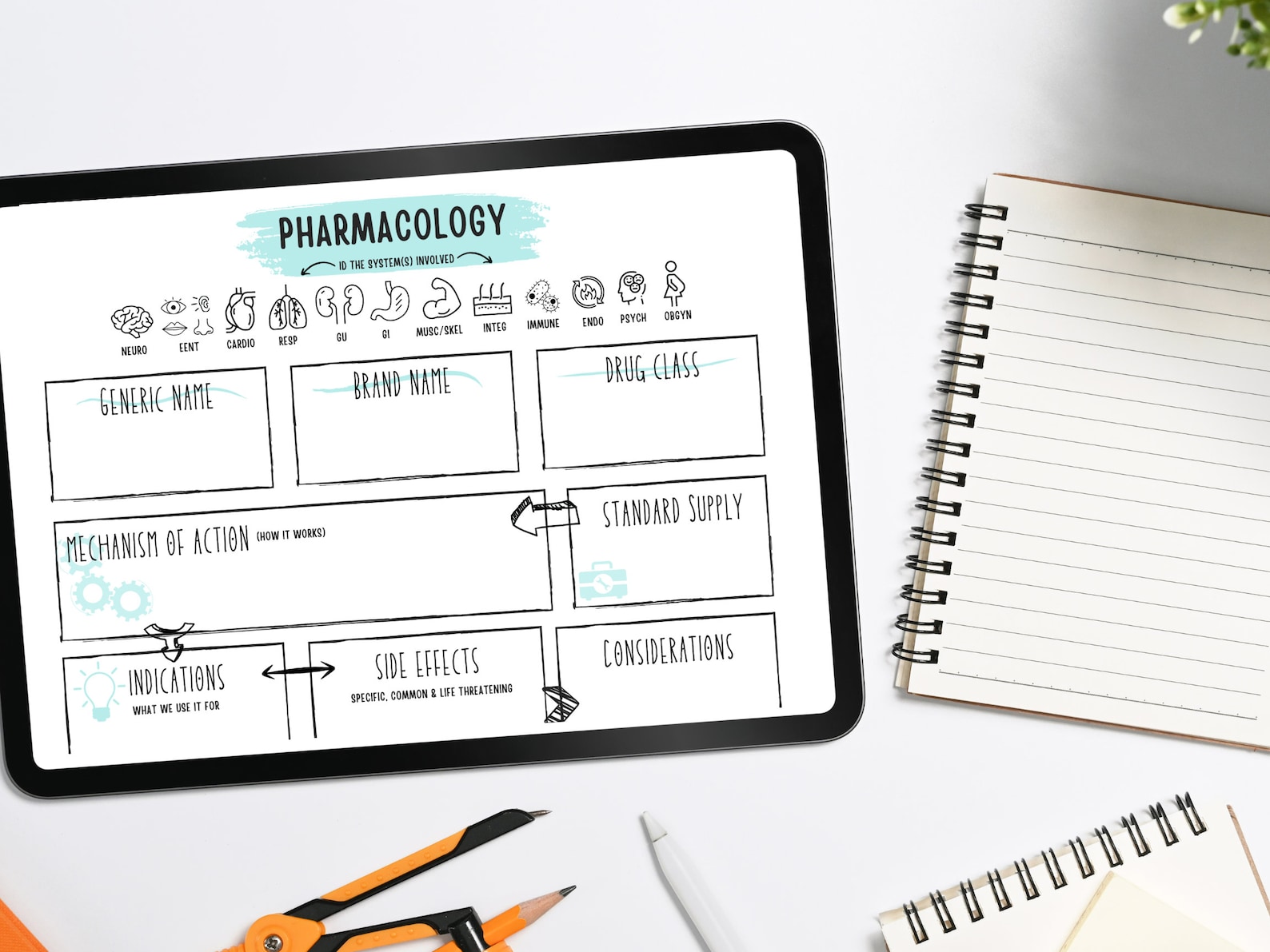 Emt/paramedic Pharmacology Template | Printable Pharmacology Map | EMT ...