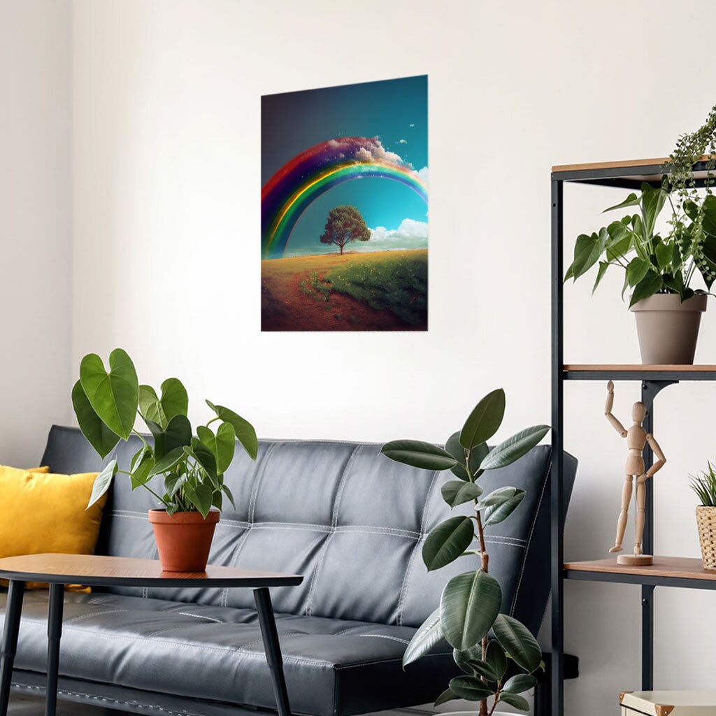 Rainbow Vertical Poster - Colorful Wall Art Print - Vibrant Home Decor ...