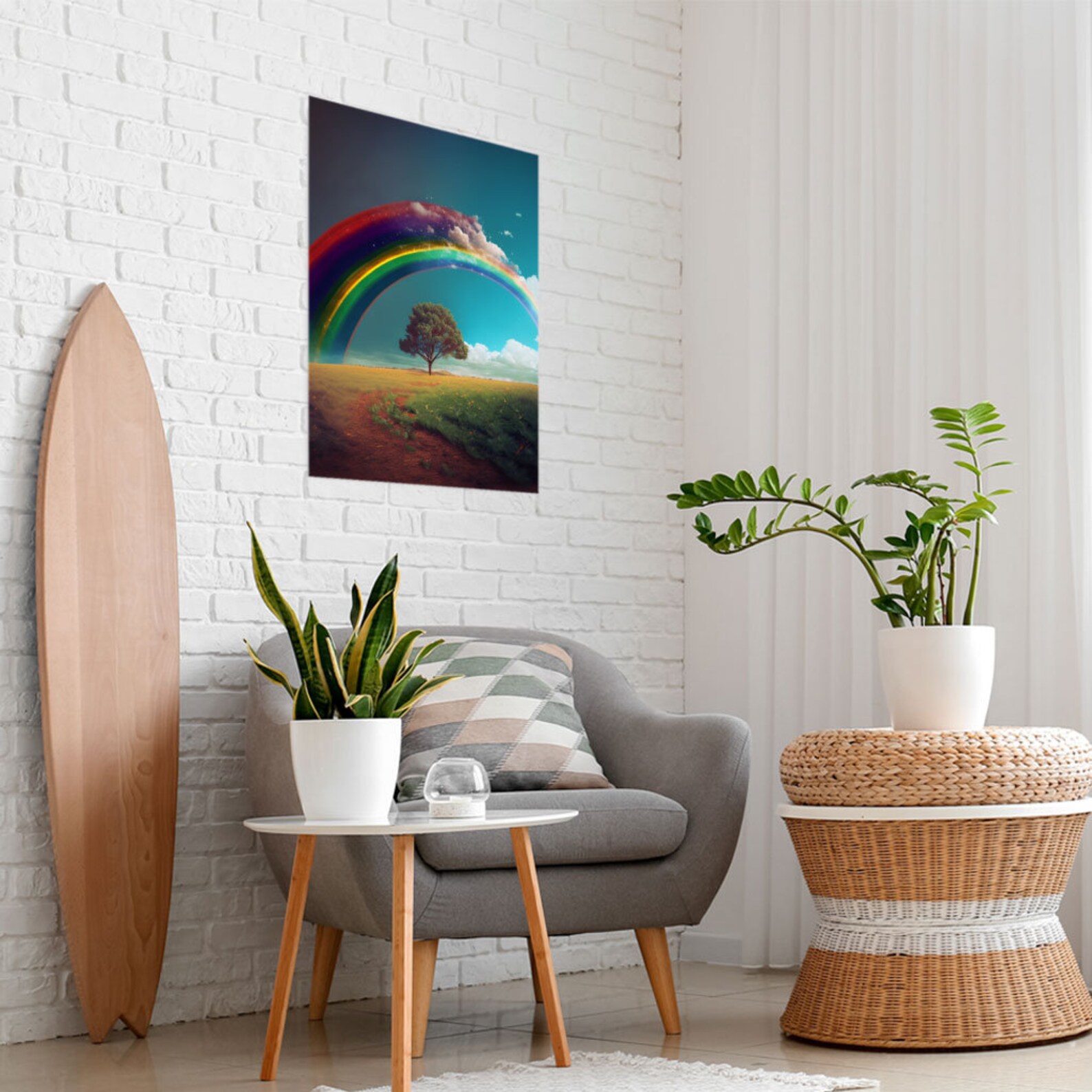 Rainbow Vertical Poster Colorful Wall Art Print Vibrant Home Decor - Etsy