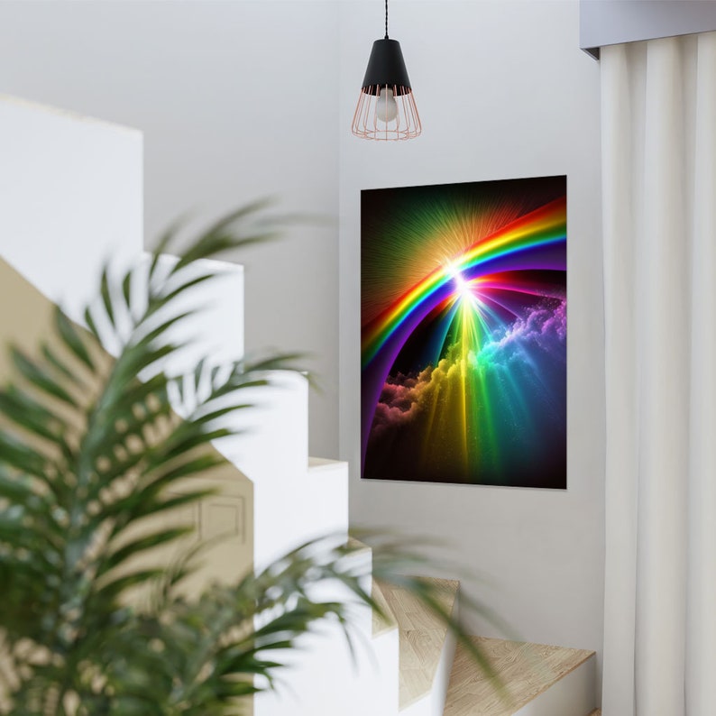 Vibrant Rainbow Poster - Colorful Wall Art for Home Decor - High ...