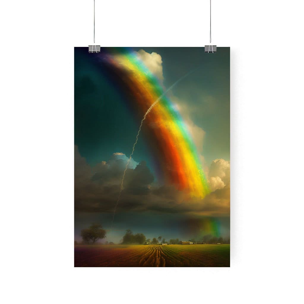 Rainbow Cloud Wall Art Poster Whimsical Decor for Colorful Spaces Home ...