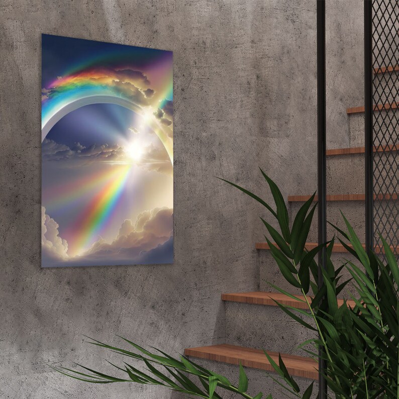 Rainbow Sky Satin Poster Colorful Wall Art Inspired by Nature Home ...