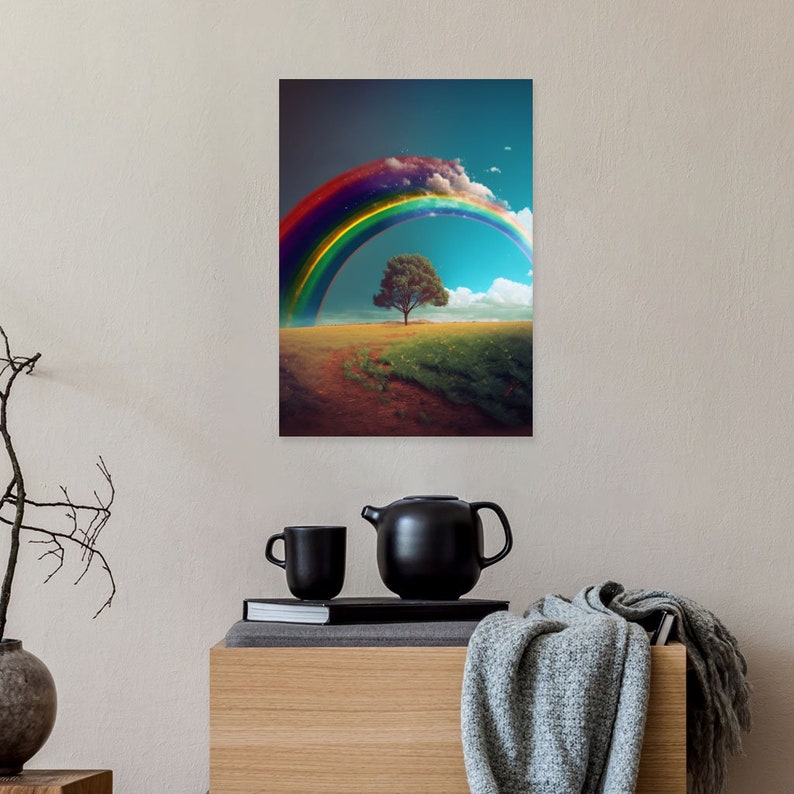Rainbow Vertical Poster - Colorful Wall Art Print - Vibrant Home Decor ...