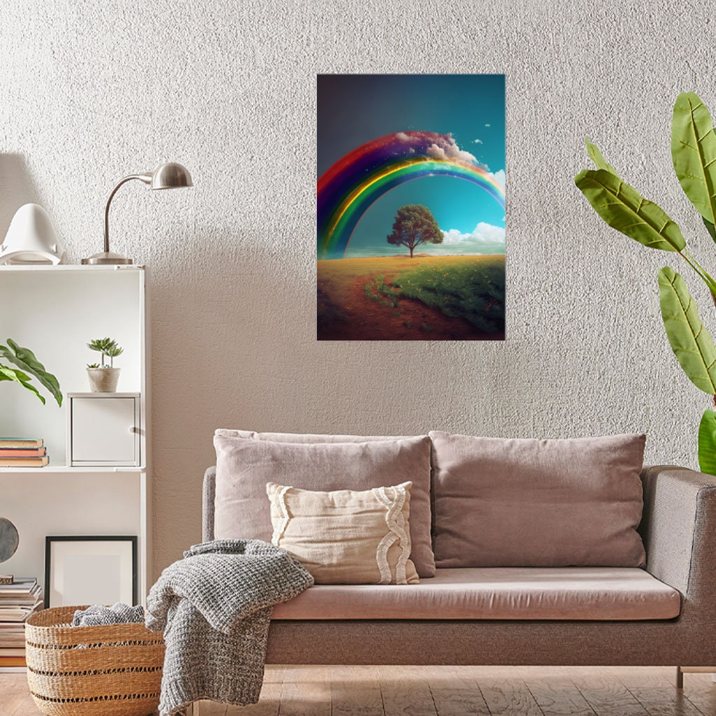 Rainbow Vertical Poster - Colorful Wall Art Print - Vibrant Home Decor ...