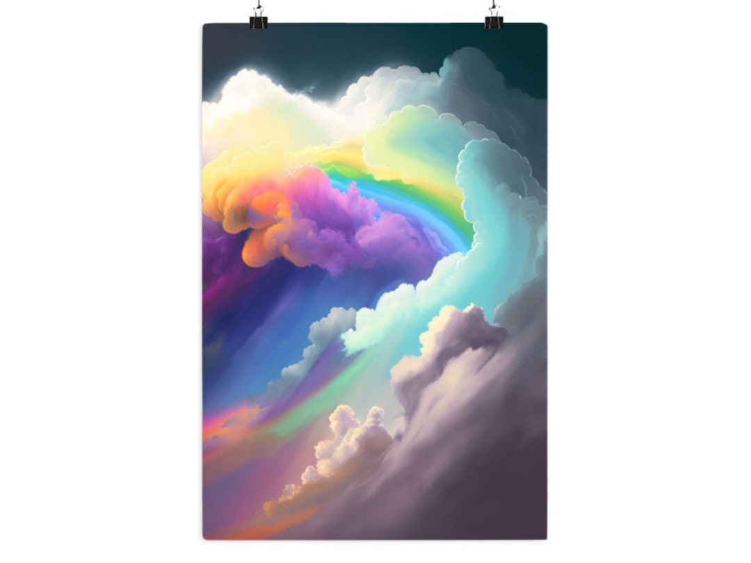 Vibrant Cloud Poster-colorful Sky Art for Home Decor"abstract ...