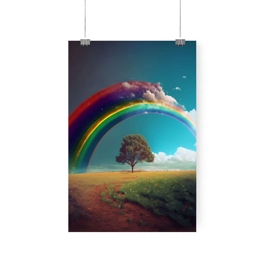 Rainbow Vertical Poster - Colorful Wall Art Print - Vibrant Home Decor ...