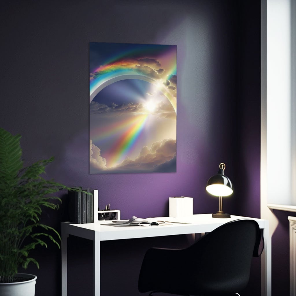 Rainbow Sky Satin Poster Colorful Wall Art Inspired by Nature Home ...