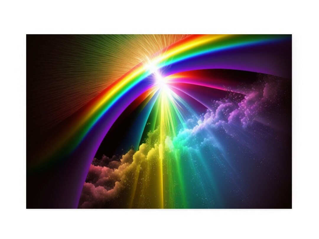 Rainbow Poster for Home Decor-colorful Wall Art Print-vibrant Rainbow ...