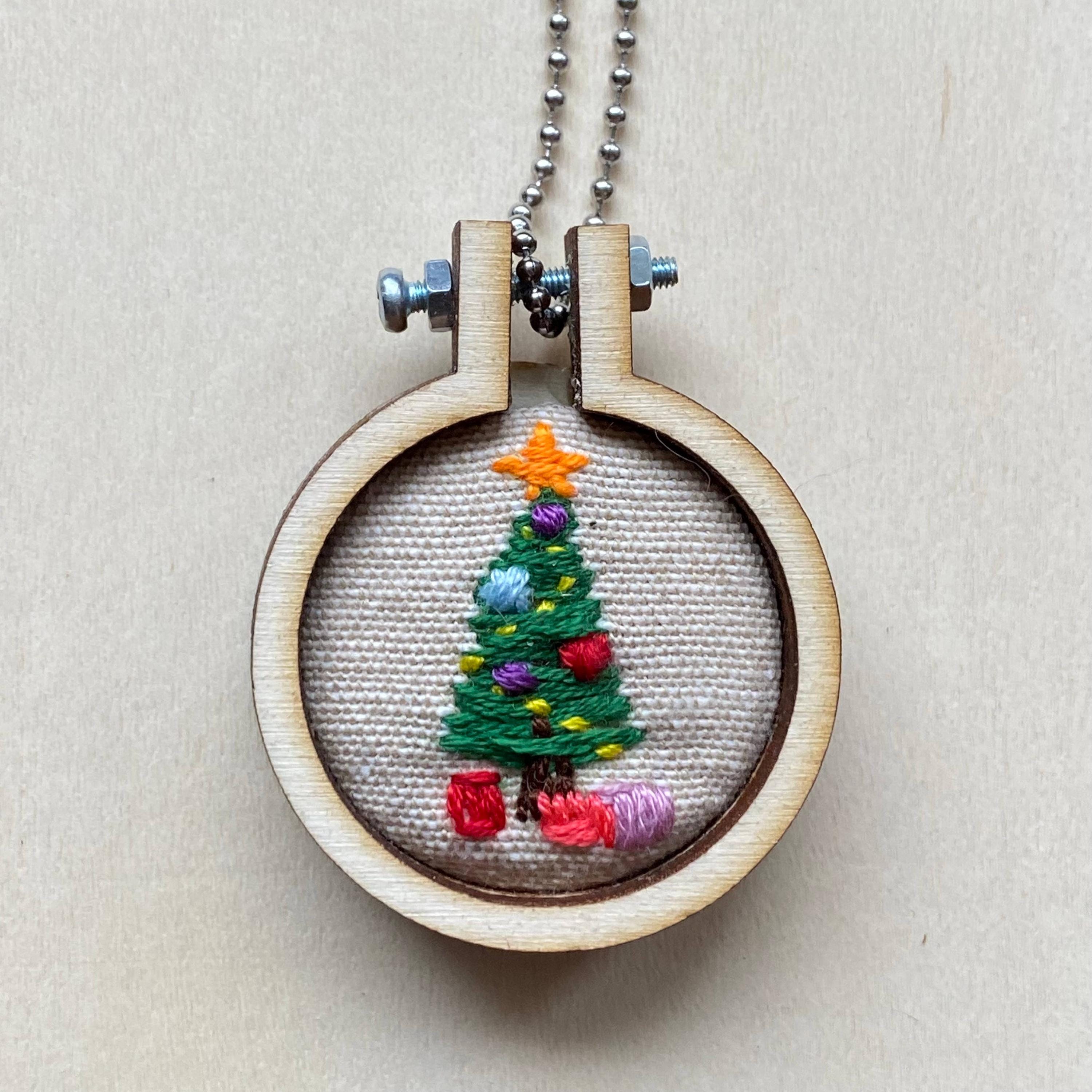 Handmade Mini Embroidery Christmas Keychain - Etsy