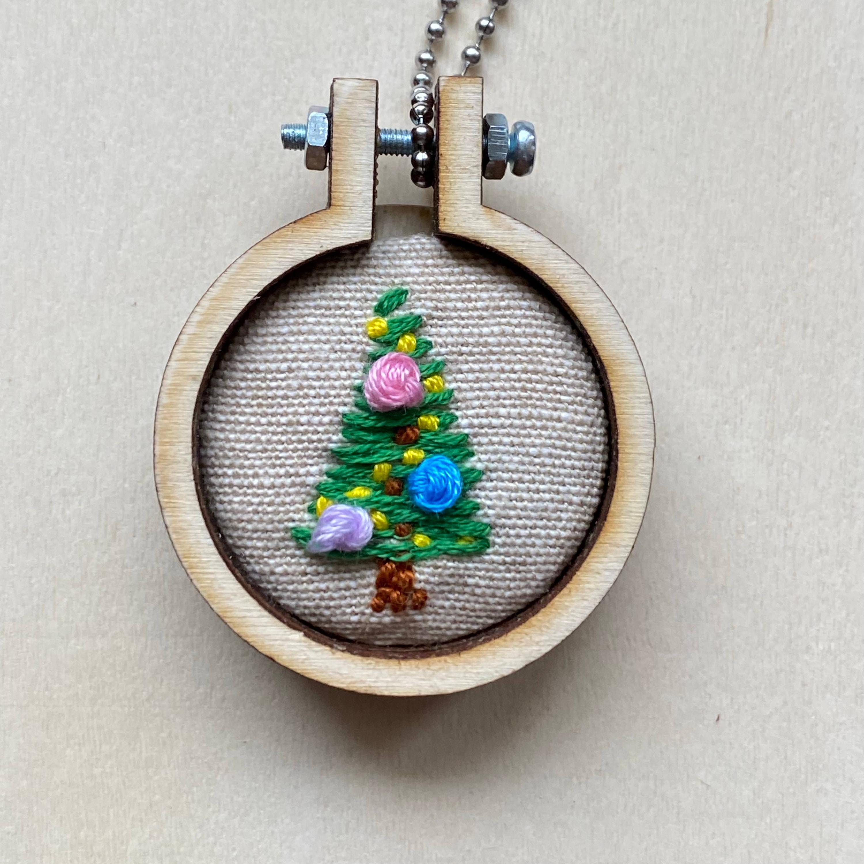 Handmade Mini Embroidery Christmas Keychain - Etsy