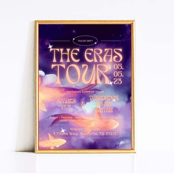 Eras Tour Poster With Dates - Etsy