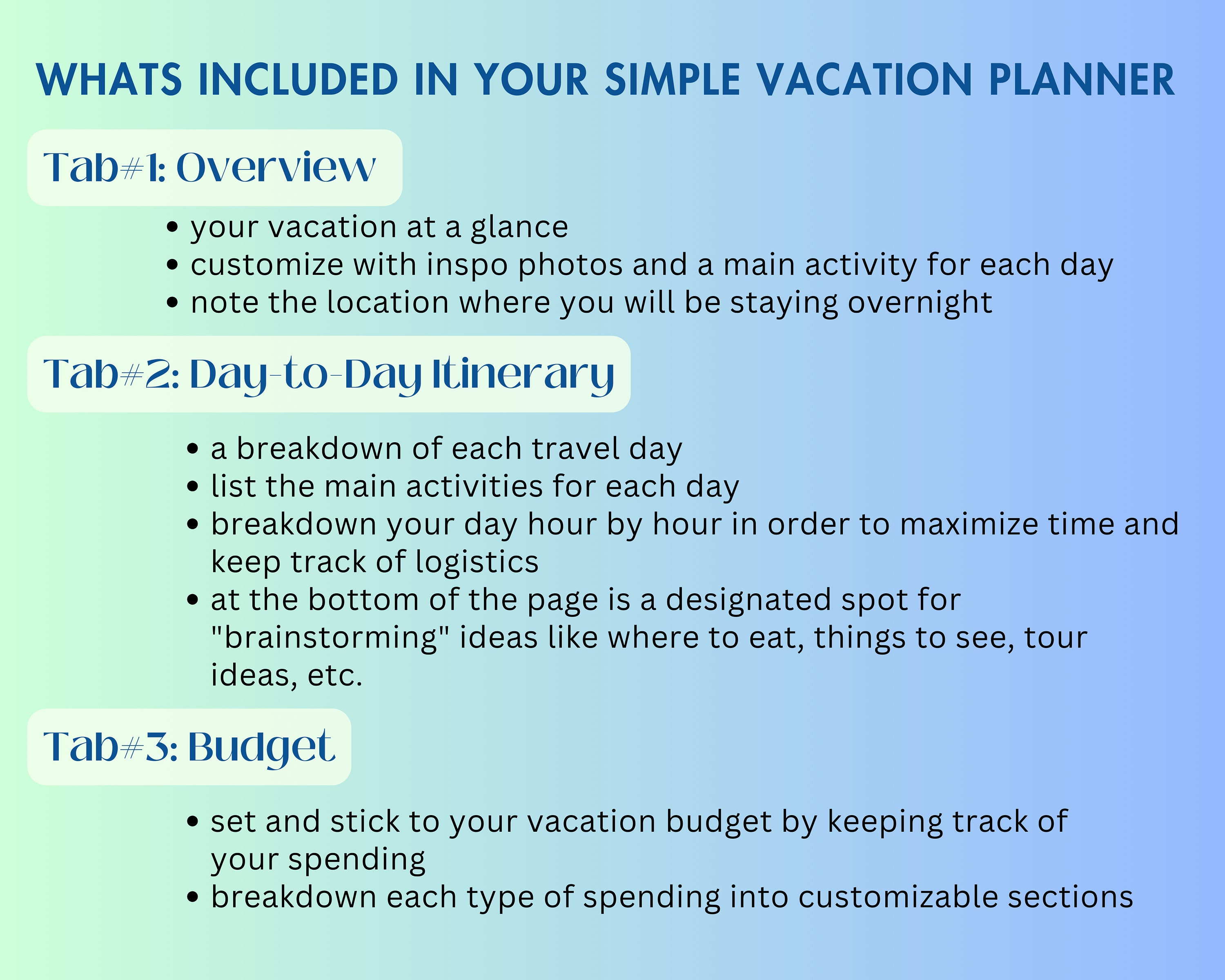 Travel Planner Google Sheets Template - Travel Budget Spreadsheet ...