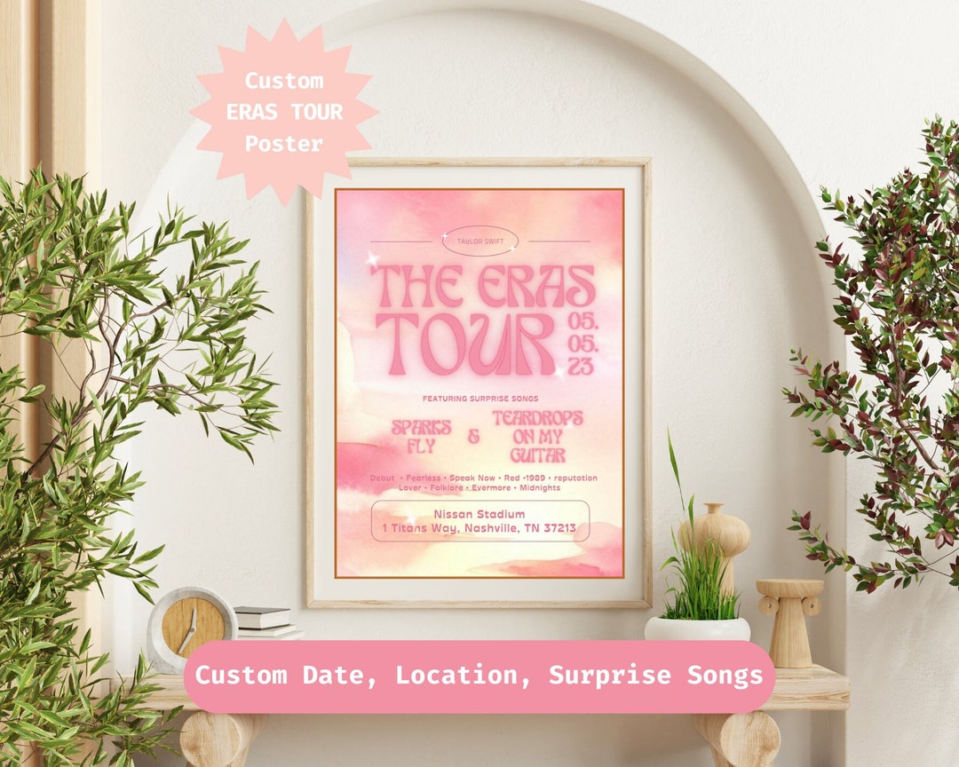 Custom Eras Tour Poster Canva Digital Template Taylor Swift Wall Art ...