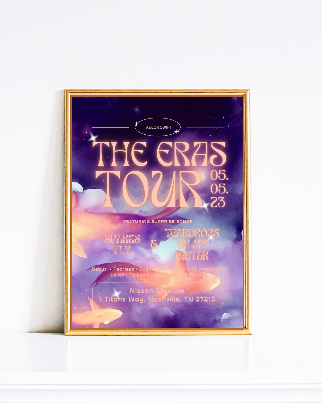 Custom Eras Tour Poster Canva Digital Template Taylor Swift Wall Art ...