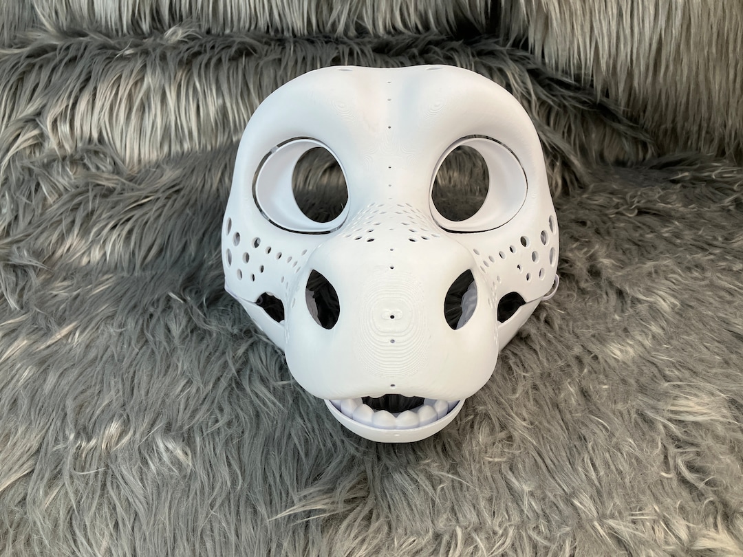 Round Dragon 3D Printed Fursuit Head Base Kit - Etsy