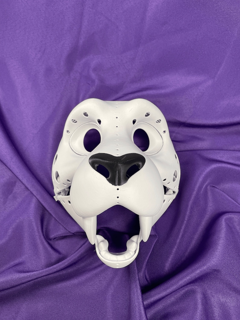 Feline Sabertooth Cat Scimitar 3D Printed Fursuit Head Base Kit - Etsy