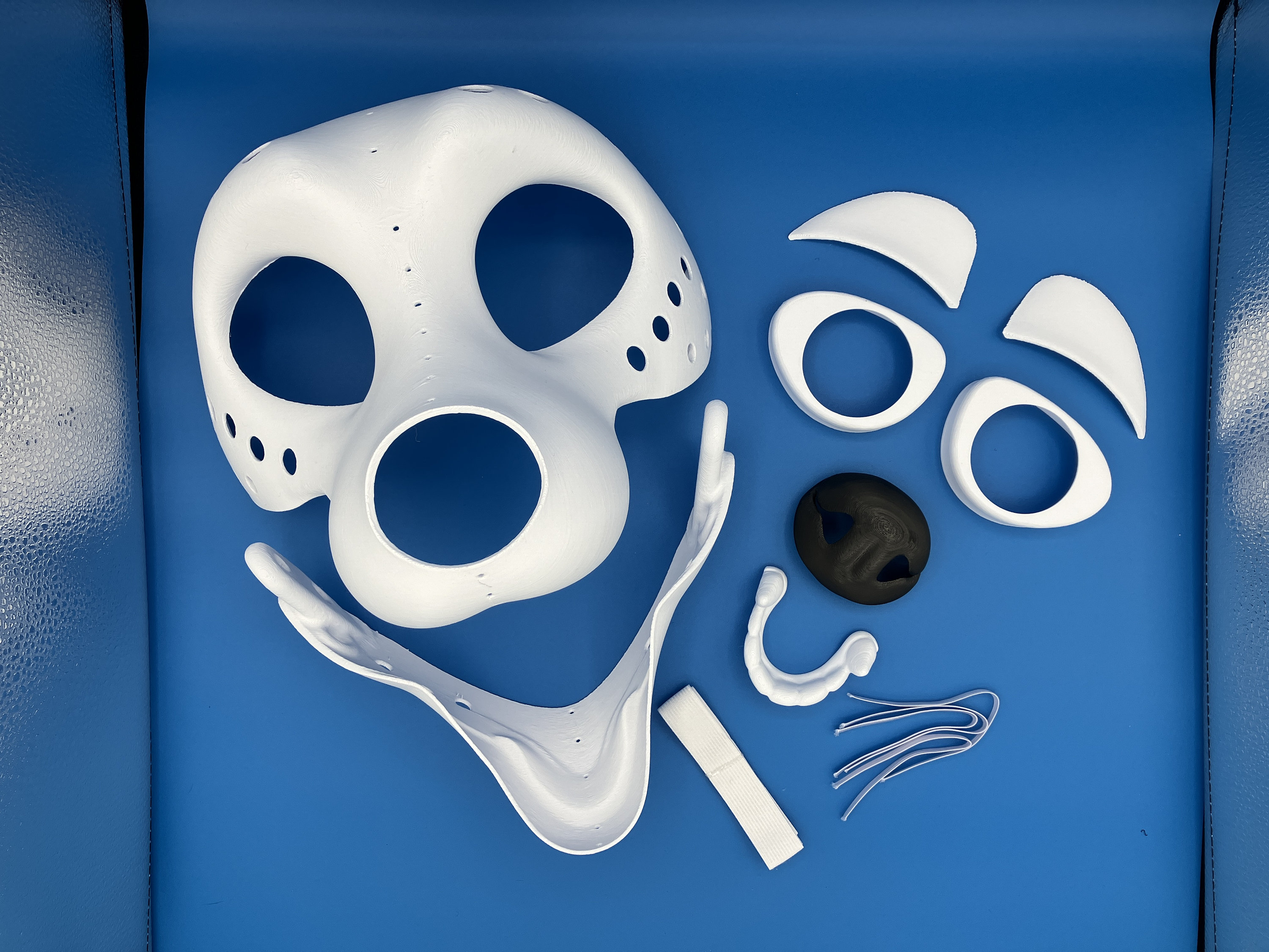 3D Printed Skunk Fursuit Head Base Kit - Movable Jaw - Etsy