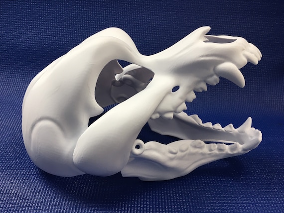 Canine Skull Dog 3D Printed Fursuit Head Base Kit - Etsy UK