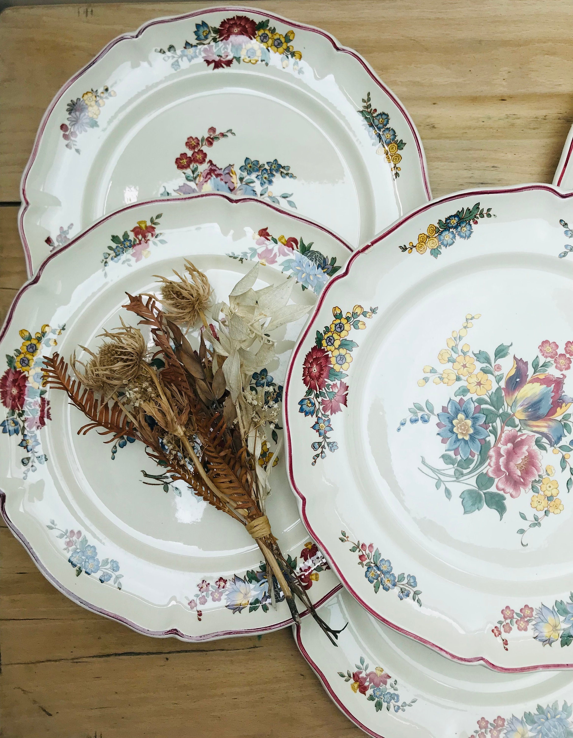 6er-Set Speiseteller Villeroy & Boch Mettlach Modell Fleurs de ...