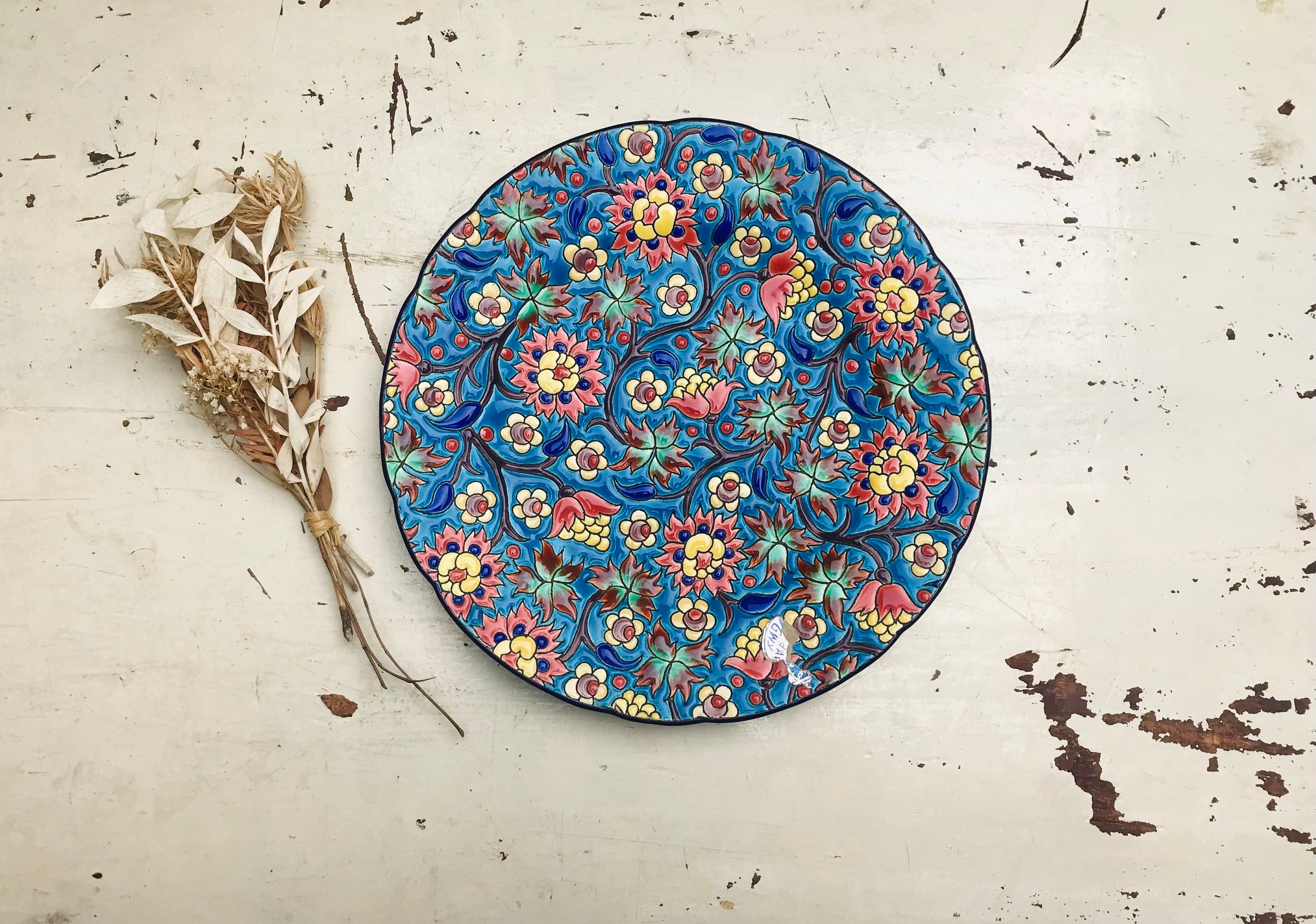 Large Emaux De Longwy Plate - Etsy