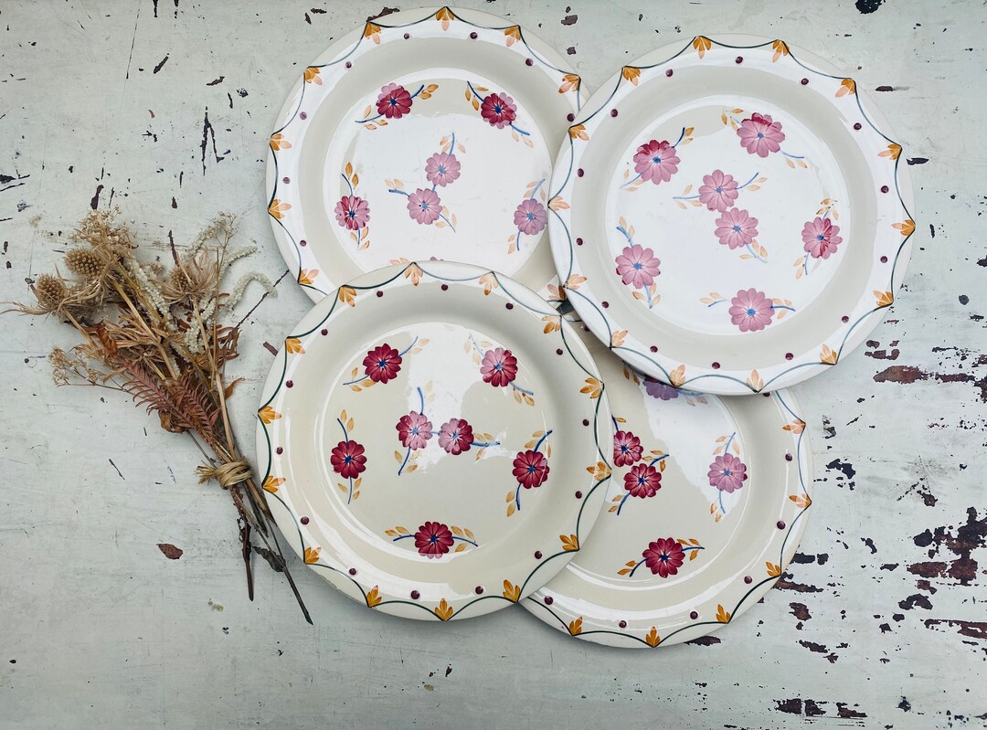Set of 4 Longwy Plates “baghdad” Model - Etsy