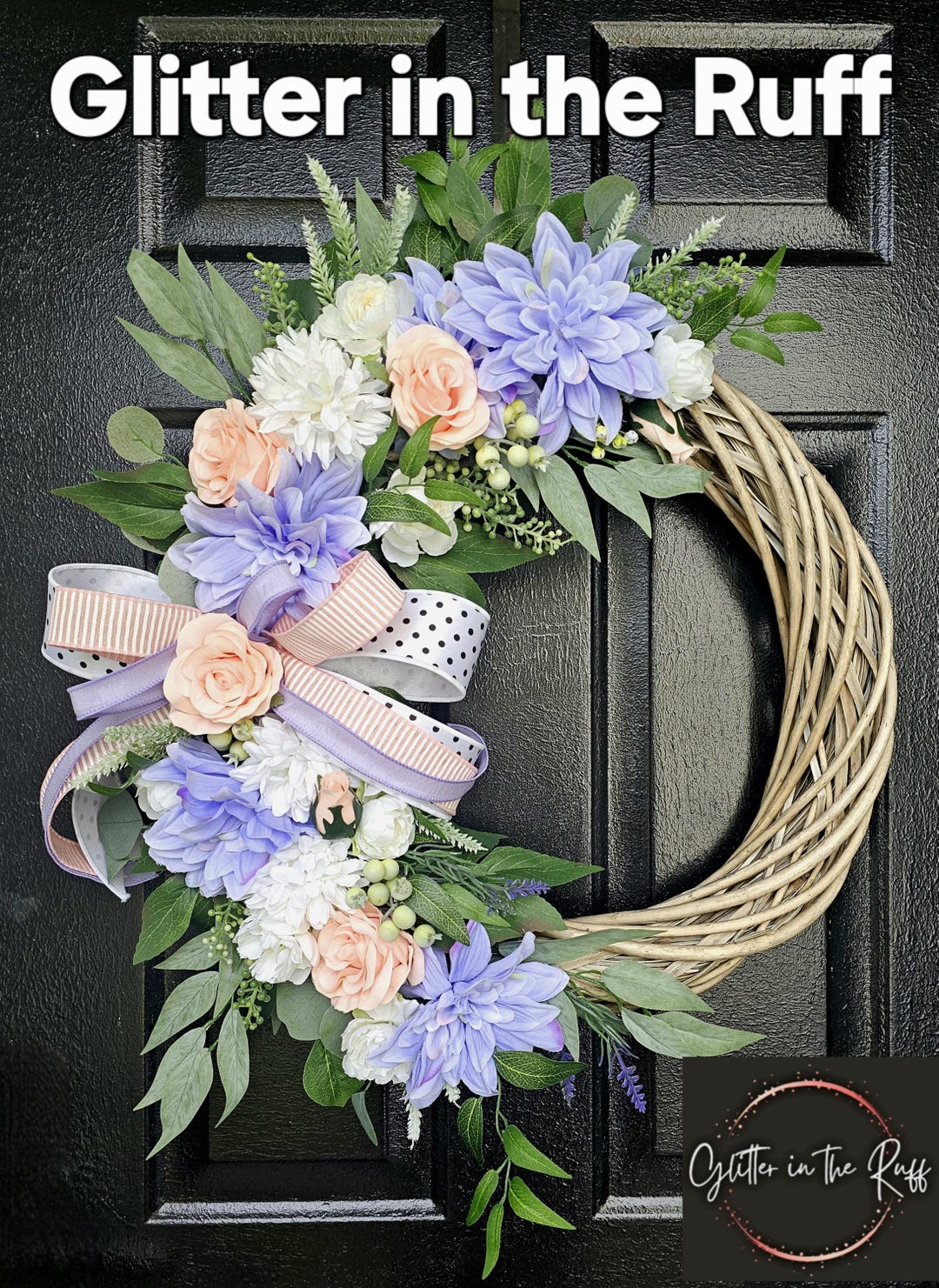 Spring Weath, Floral Wreath, Front Door Wreath, Everyday Wreath ...