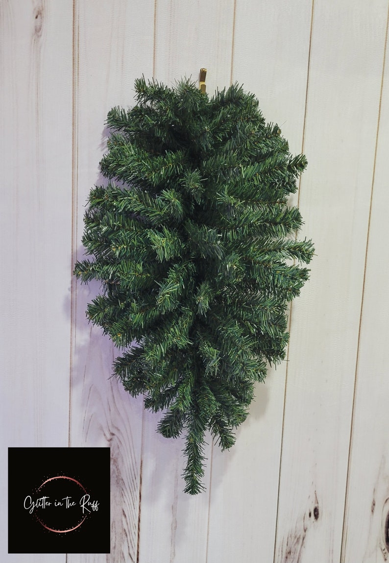 32' Inch, Green Pine Teardrop Swag, Noble Pine, Swag Base, Pine Swag ...