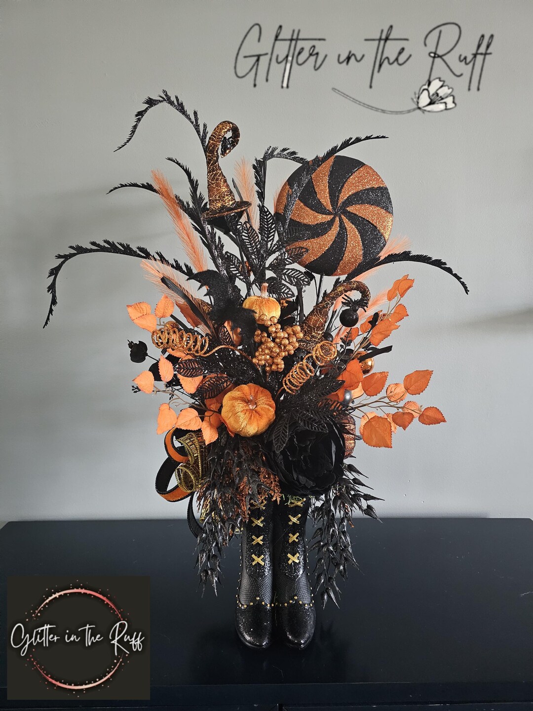 Halloween Witch Boots, Halloween Decor, Witch Boots Centerpiece ...