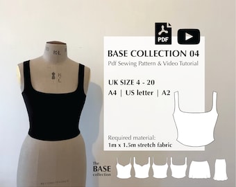 Digital PDF Sewing Pattern + Video Tutorial for BASE Collection 01 by ...