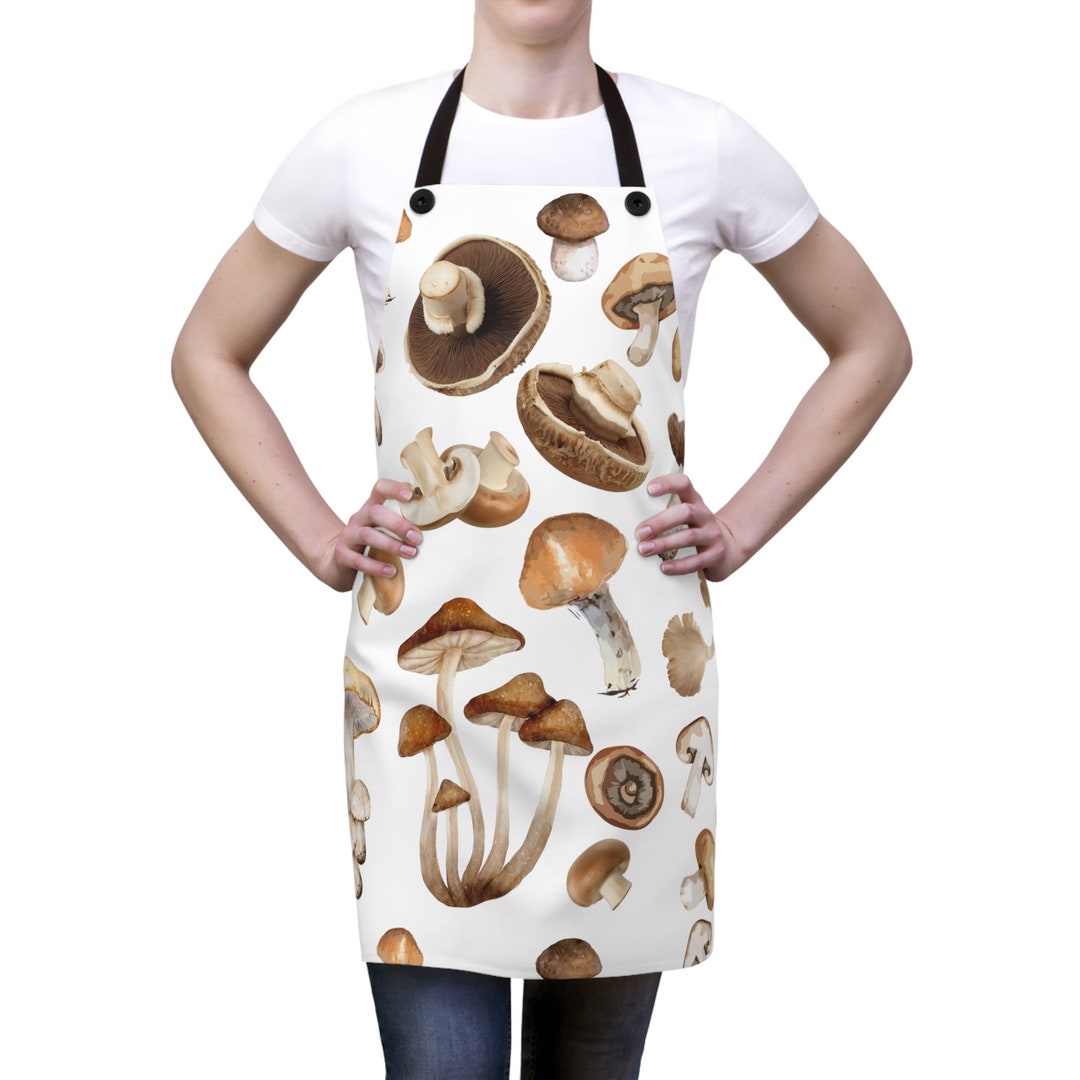 Mushroom Apron, Kitchen Apron, Cooking Apron, Chef Apron, Gift for ...